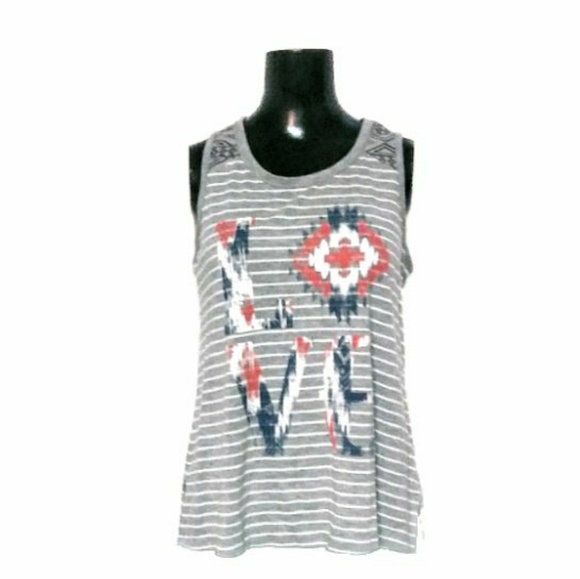 No Boundaries | Tops | No Boundaries Grey Stripped Sleeveless Tank Top ...